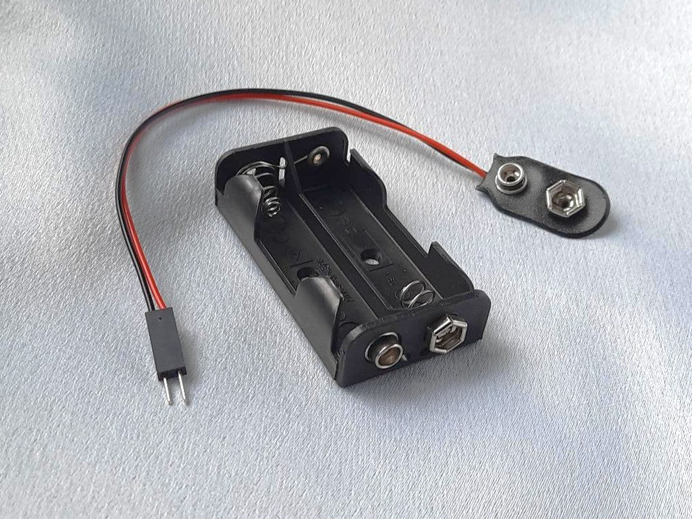 2AA BATTERY HOLDER WITH BREADBOARD CONNECTOR – Advanced Clock Movements